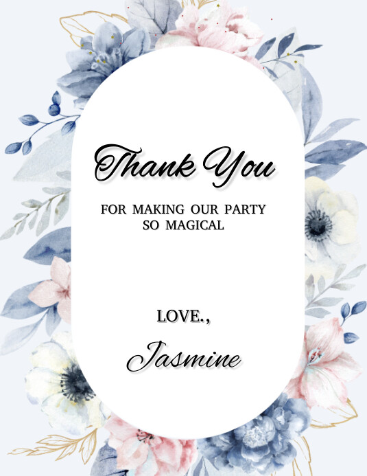Thank you card Template | PosterMyWall