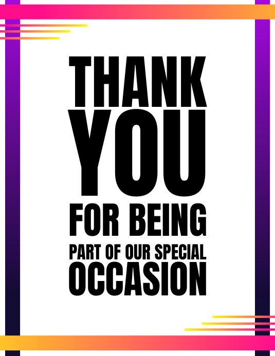 thank you card flyer Template | PosterMyWall