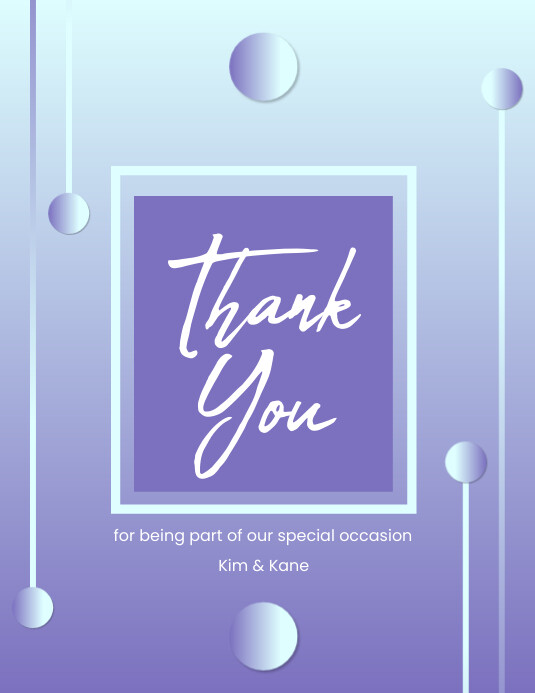 Thank you card for wedding Template | PosterMyWall