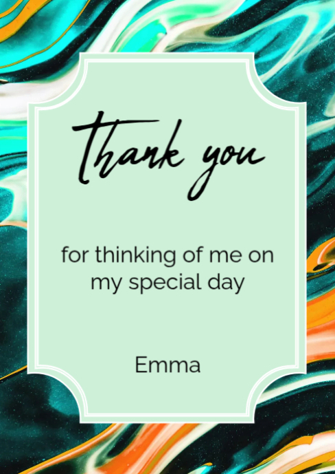 Thank you card for wedding Template | PosterMyWall