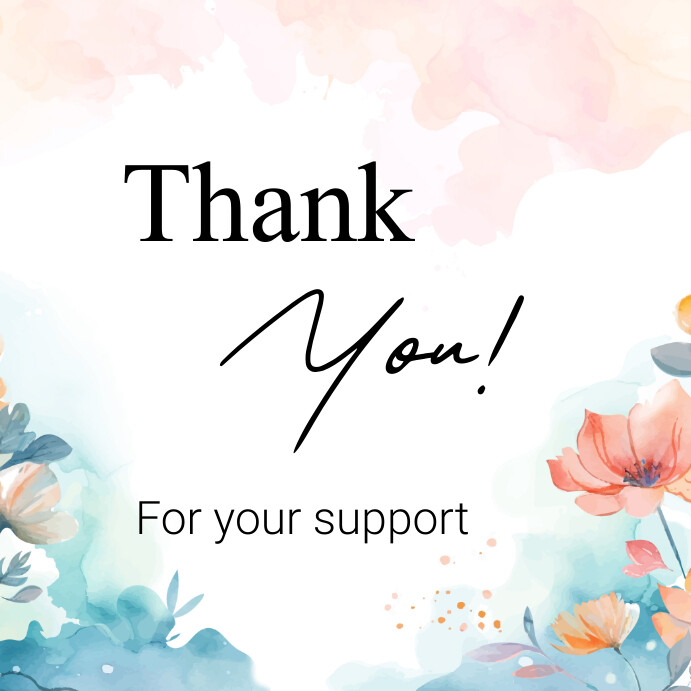 Thank You Card Instagram Post Template | PosterMyWall