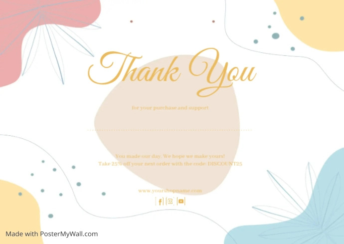 Copy of Thank You Card Template | PosterMyWall
