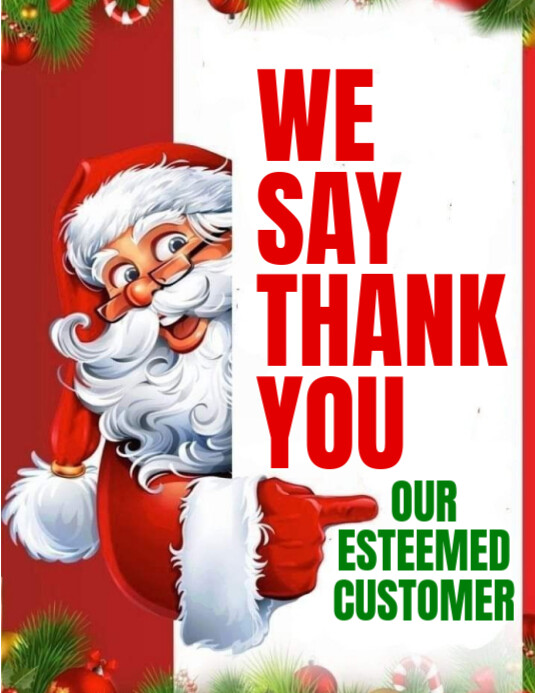 Thank you card to our esteemed customer Template | PosterMyWall