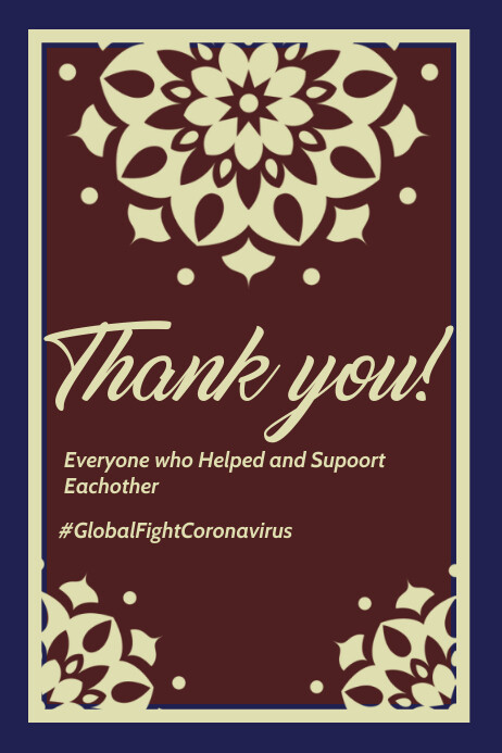 Copy of Thank you Coronavirus Health heros Template | PosterMyWall