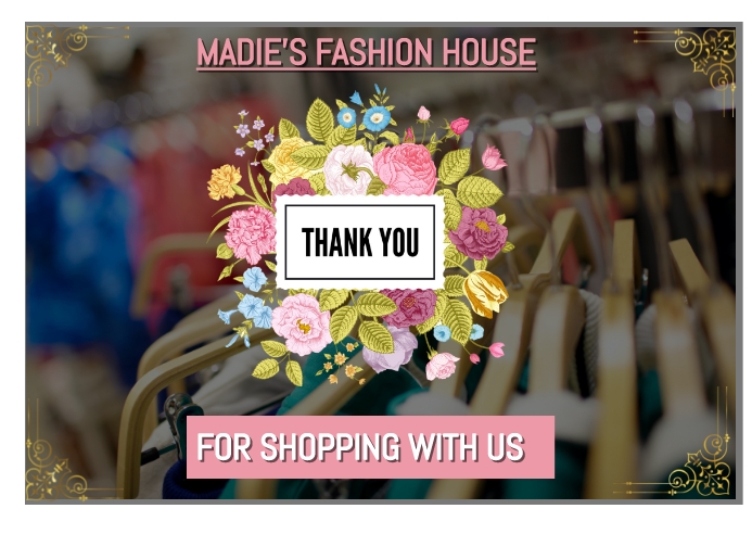 THANK YOU CUSTOMER CARD Template | PosterMyWall
