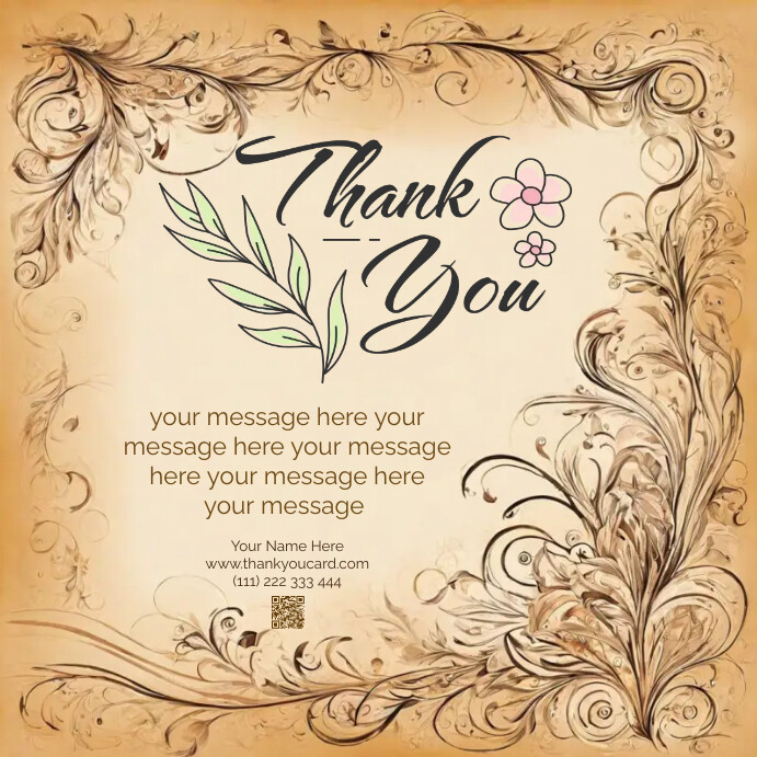 Thank You Template | PosterMyWall