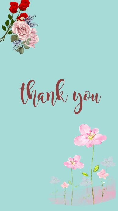 thank you flower simple Template | PosterMyWall