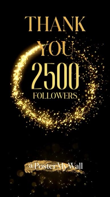 Copy of Thank You Followers Appreciation Instagram Story Gold ...