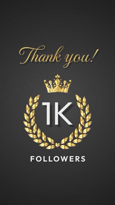 Copy of Thank You Followers Crown Gold Wreath Insta | PosterMyWall