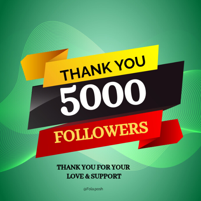 Thank you followers Template | PosterMyWall