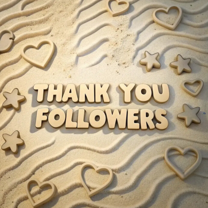 Thank you followers Sand art Template | PosterMyWall