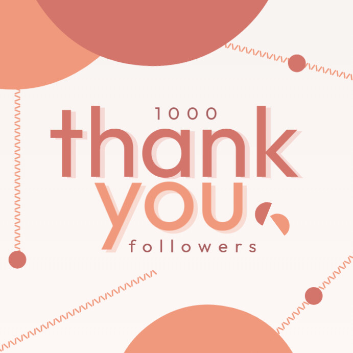 Modèle Thank You Followers Template | PosterMyWall