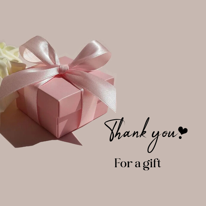 Thank you for a gift Template | PosterMyWall