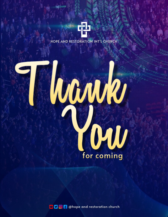 Copy of Thank you for coming template | PosterMyWall