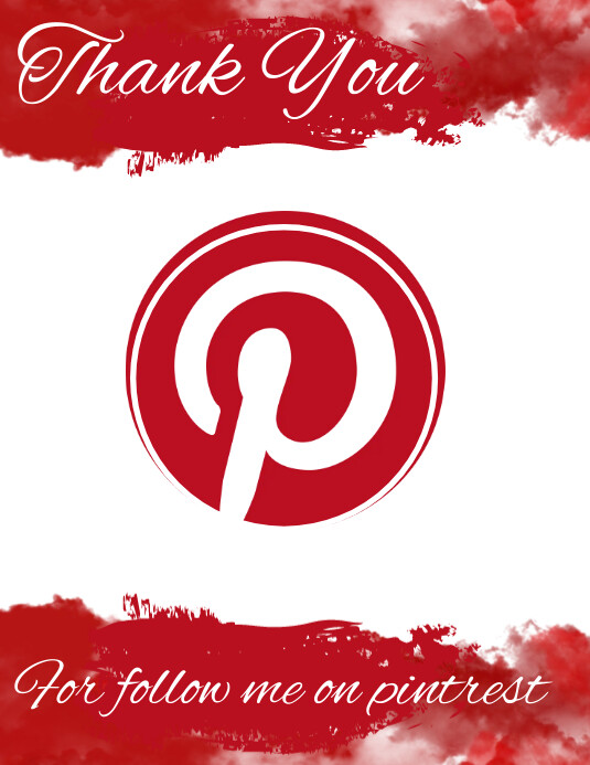 Copy of Thank you for follow me on Pinterest | PosterMyWall