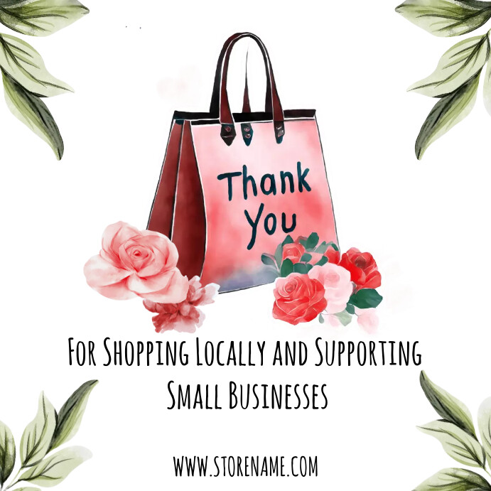 Thank You For Shoping Locally Template | PosterMyWall