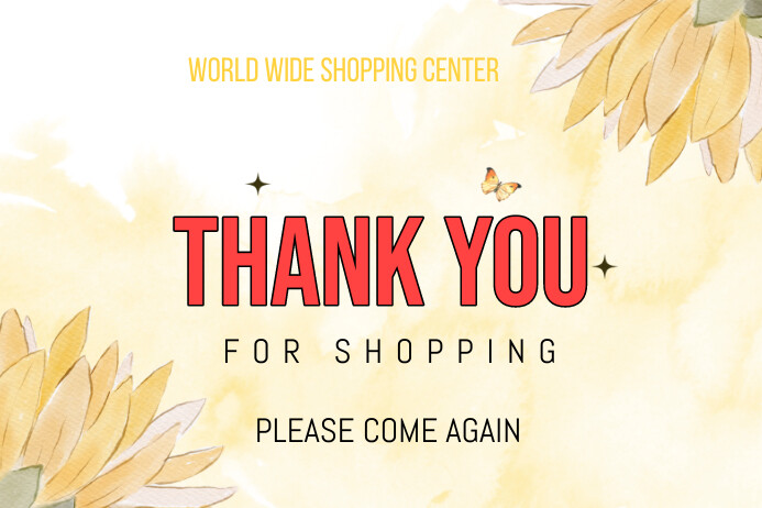 thank you for shopping Template | PosterMyWall