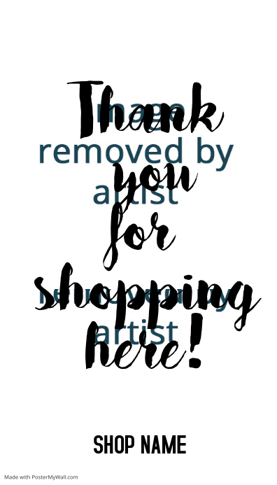 thank you for shopping message card Template | PosterMyWall