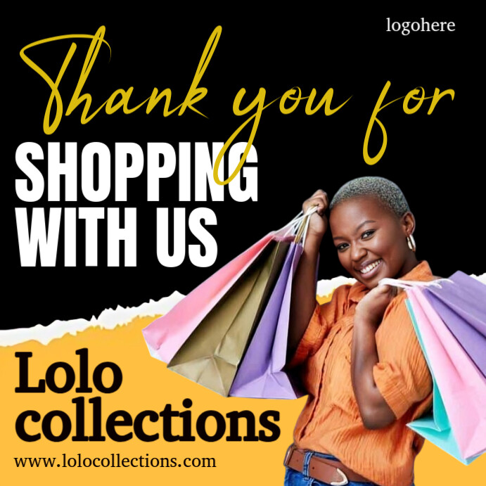 Thank you for shopping note Template | PosterMyWall