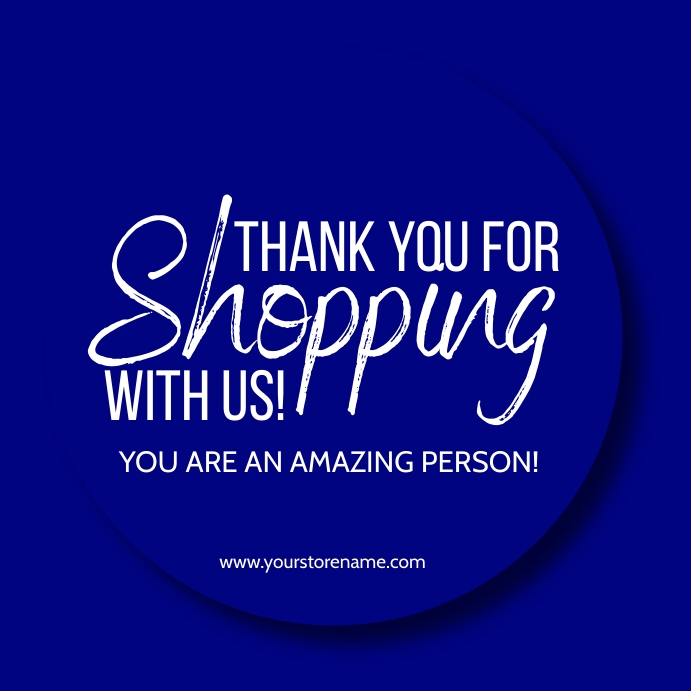 Copy of thank you for shopping with us tag | PosterMyWall
