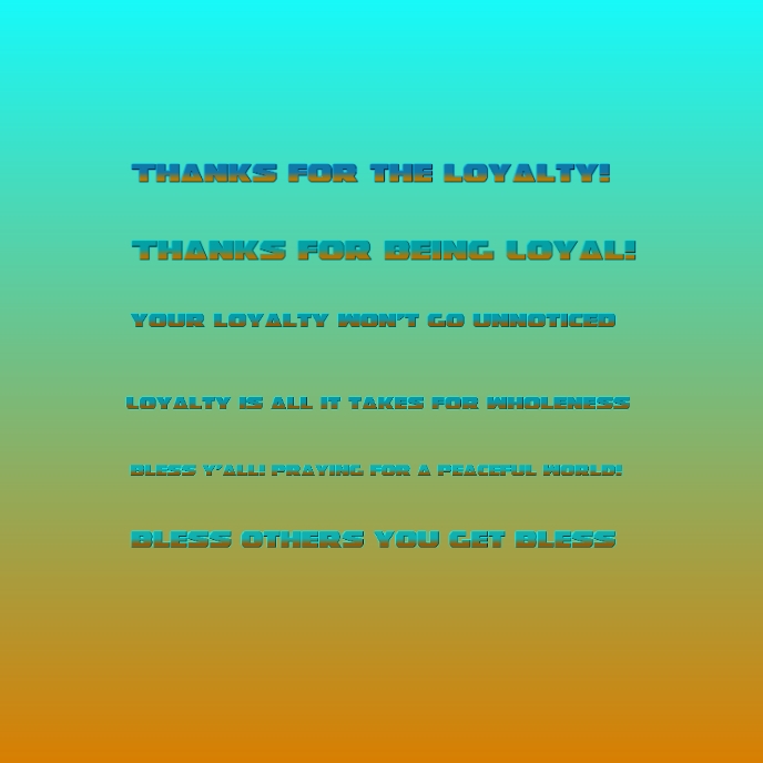 Thank you for the loyalty Template | PosterMyWall