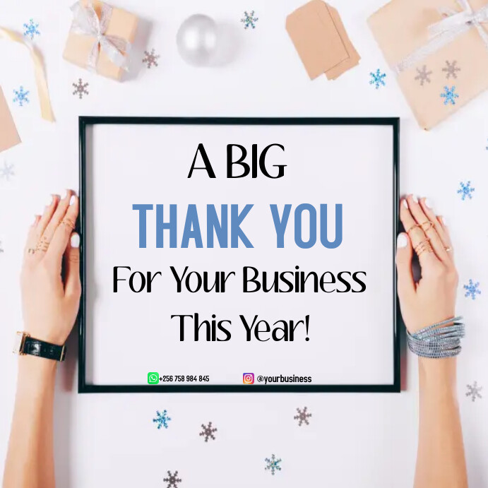 Thank you for your business instagram post Template | PosterMyWall
