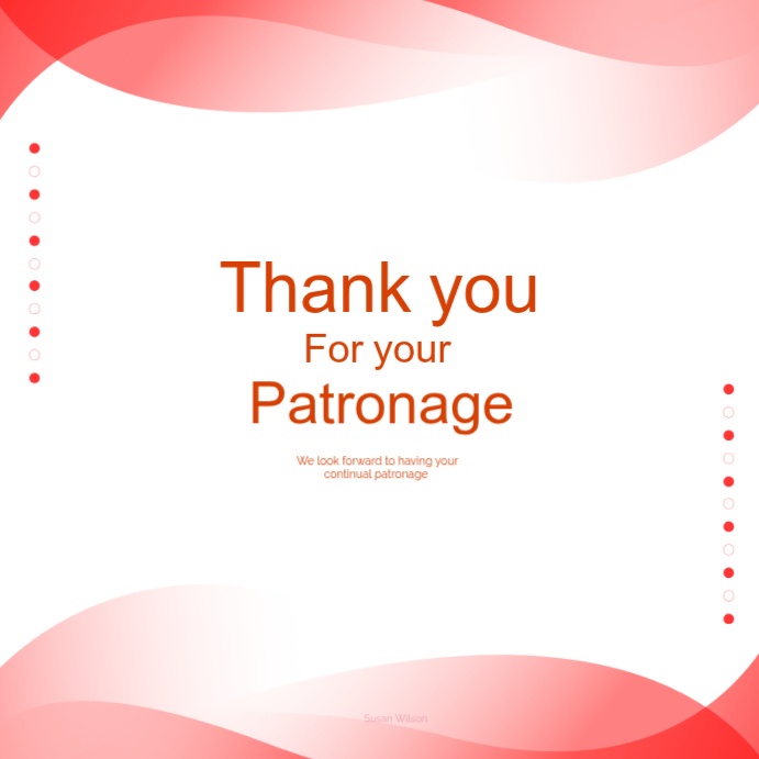 Thank You For Your Patronage 2026 Instagram Post Template | PosterMyWall