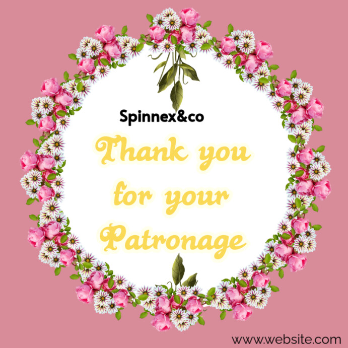 Thank you for your patronage card Template | PosterMyWall