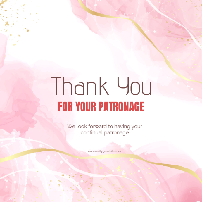 Thank you for your patronage Template | PosterMyWall