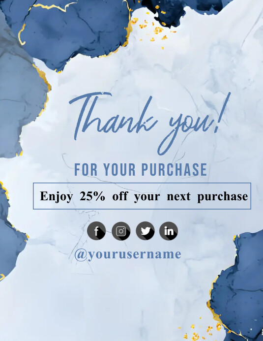 Thank you for your purchase ad design Template | PosterMyWall