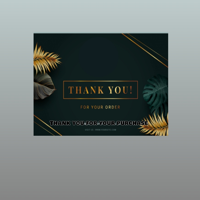 Thank you for your purchase card Template | PosterMyWall