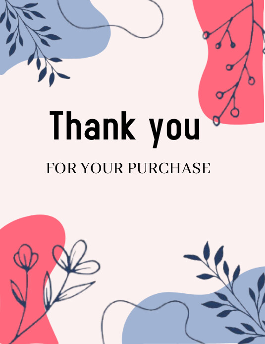 thank you for your purchase Template | PosterMyWall