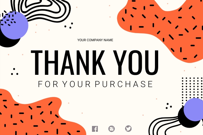 Thank you for your purchase Template | PosterMyWall