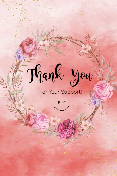 Thank you for your support Template | PosterMyWall