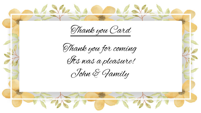 Thank you invitation card Template | PosterMyWall