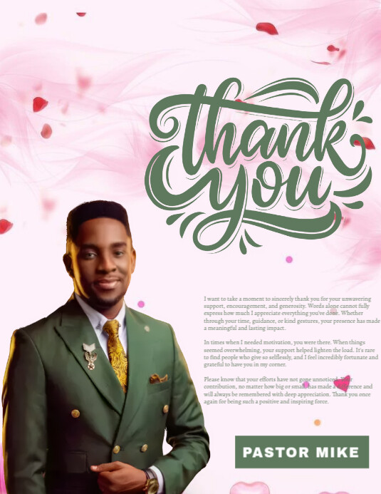 THANK YOU MESSAGE Template | PosterMyWall
