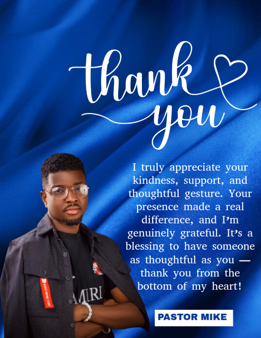 Copy of Thank you message | PosterMyWall