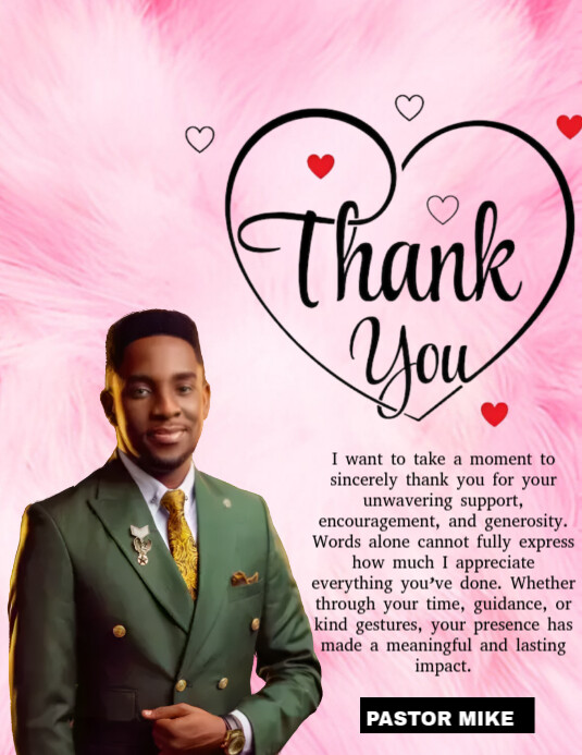Copy of thank you message | PosterMyWall