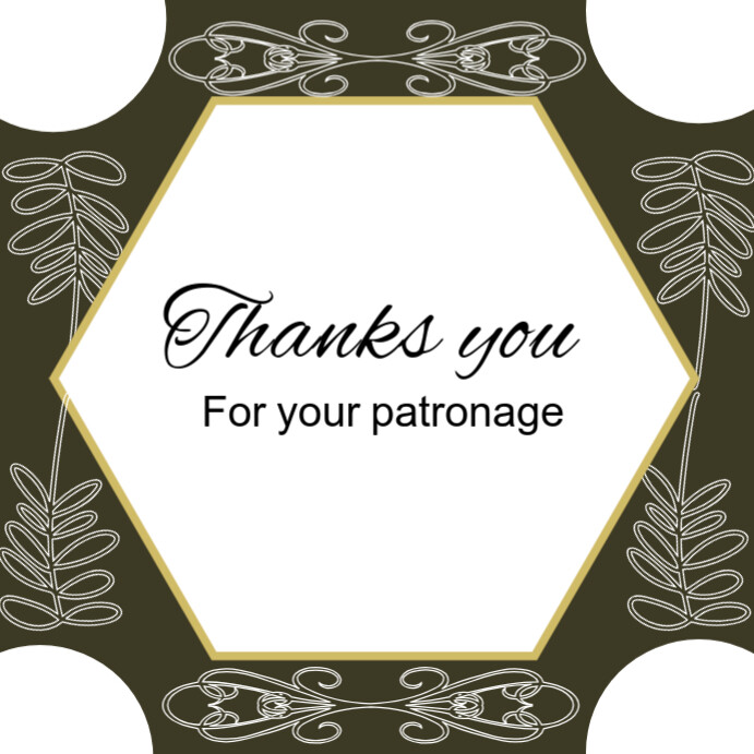 Thank you message for customer design template | PosterMyWall