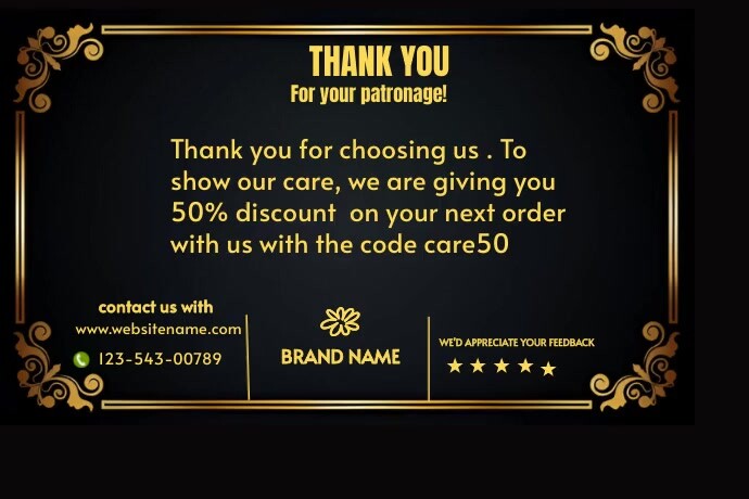 Thank you note Template | PosterMyWall