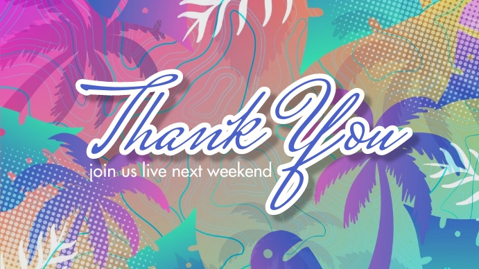 thank you palm theme Template | PosterMyWall