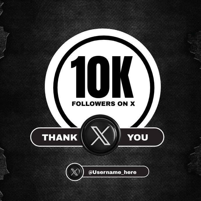 Copy of Thank You Twitter X Followers Instagram Post | PosterMyWall