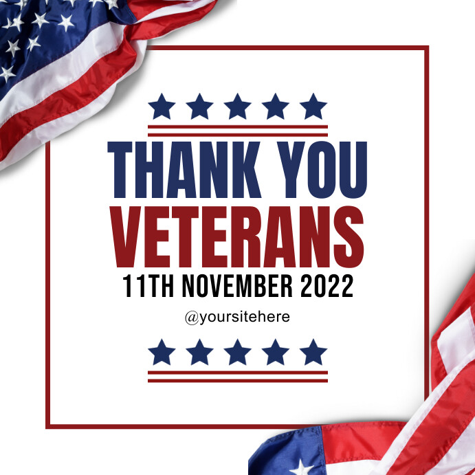 Thank You Veterans Poster Template | PosterMyWall
