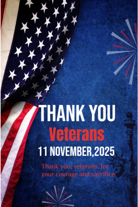 Thank you veterans template 2025 | PosterMyWall