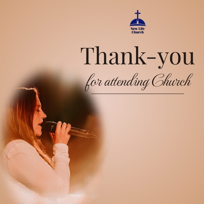 thanks for attending church Template | PosterMyWall