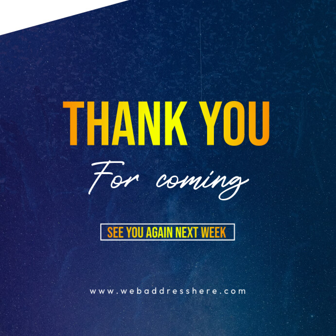 thanks for coming Template | PosterMyWall