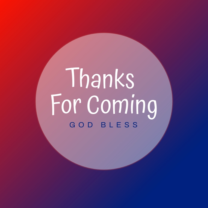 thanks for coming Template | PosterMyWall