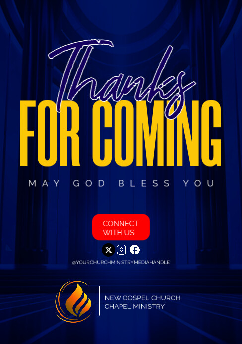Plantilla de Thanks for coming | PosterMyWall