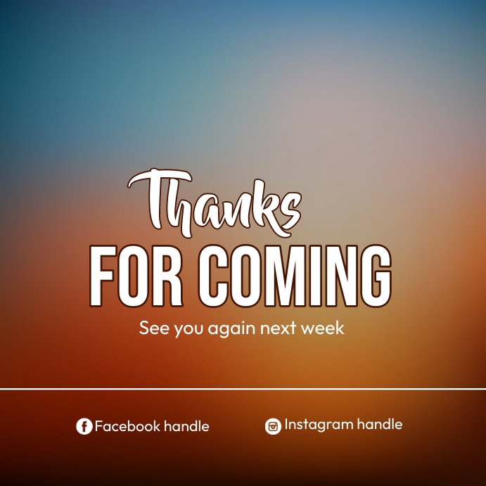 Copy of thanks for coming | PosterMyWall