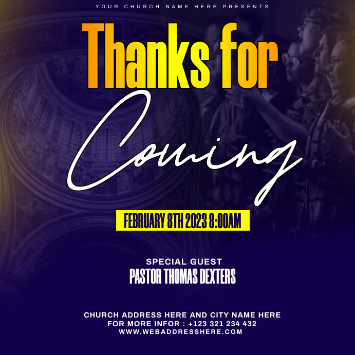 Plantilla de Thanks for coming | PosterMyWall
